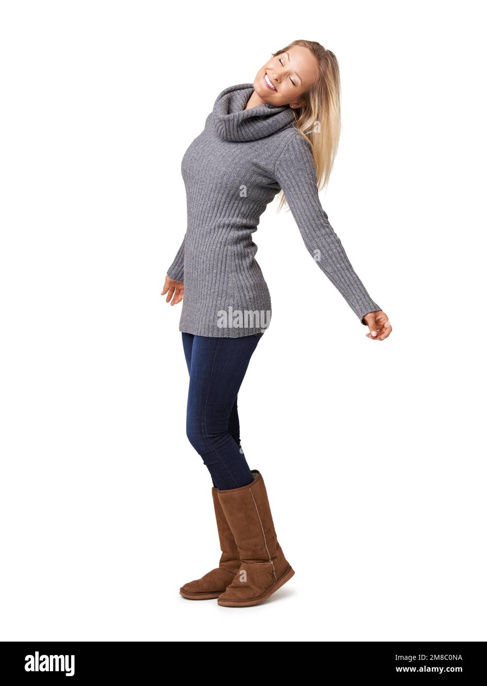 Smile, peace and happiness woman portrait feeling free, excited with a ...