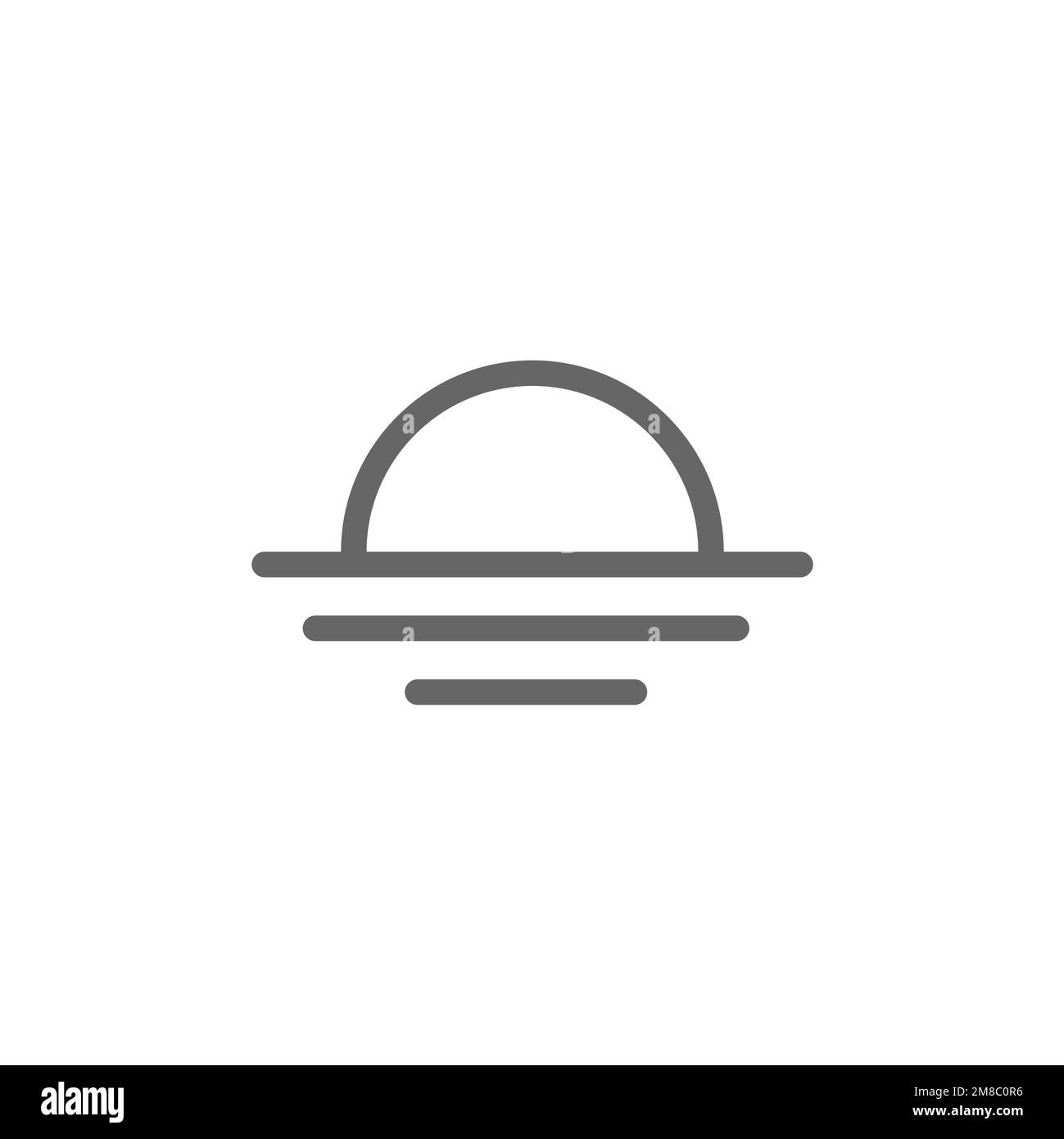 Sunset line icon, App interface graphics resource, vector illustration Stock Vector Image & Art ...