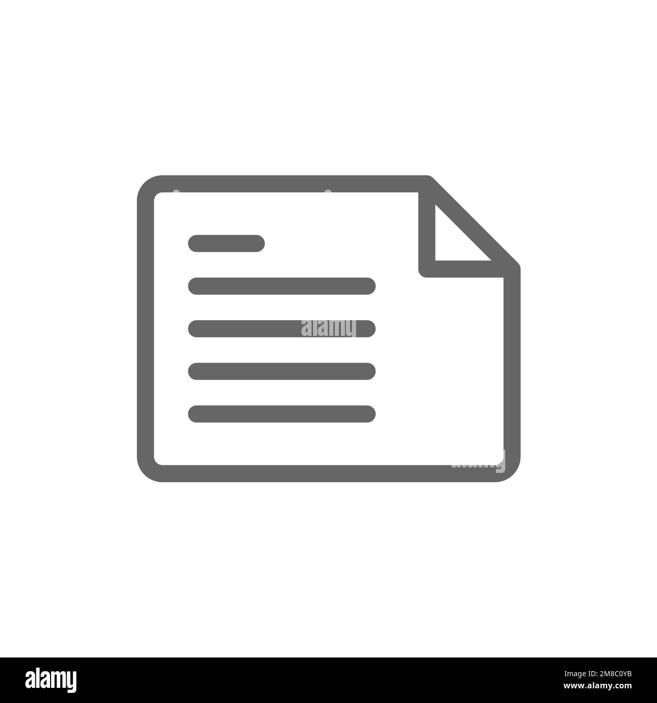Document File Line Icon Graphic Resource Template Vector Illustration