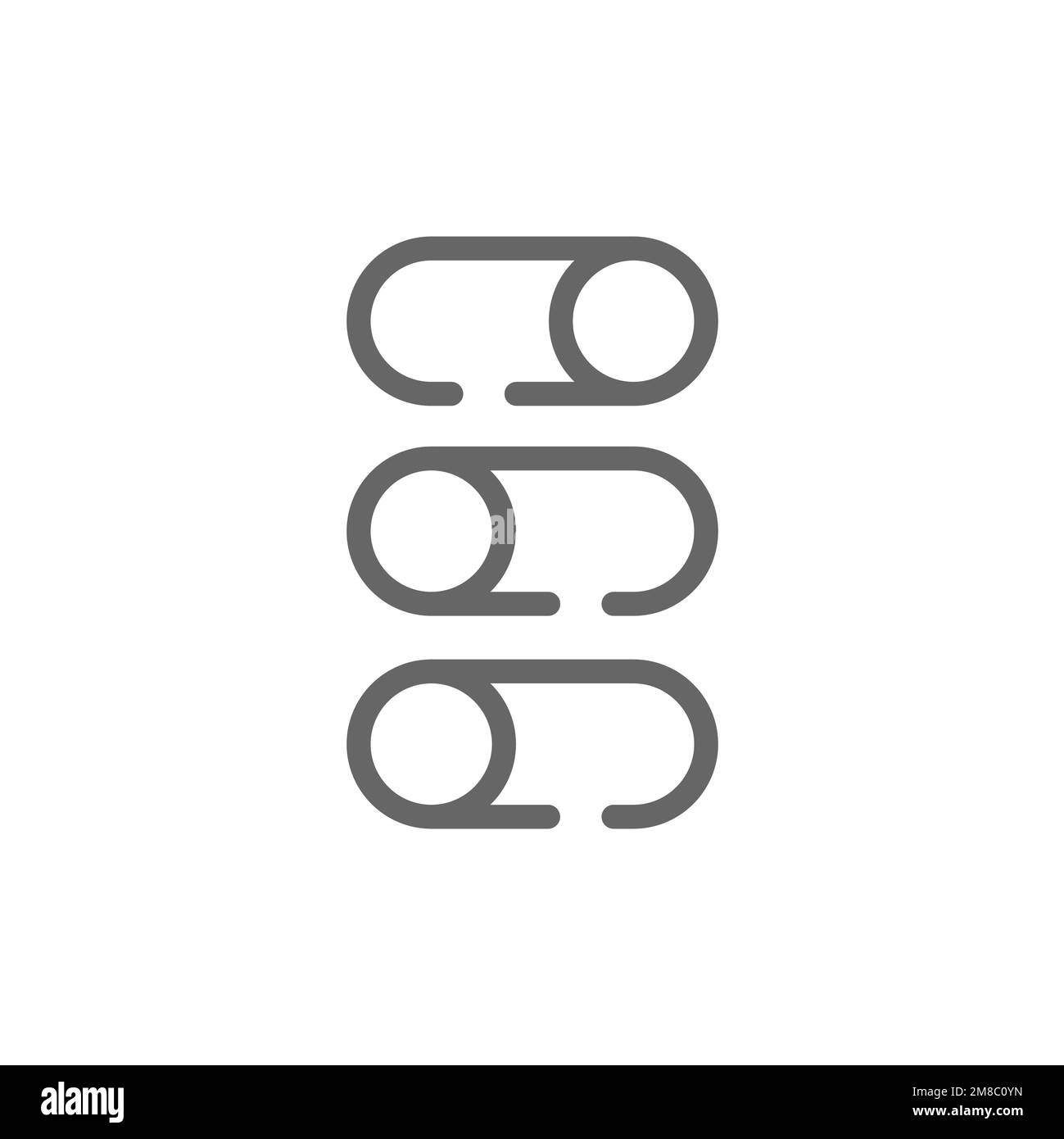 Control switch line icon, common graphic resources, vector illustration ...