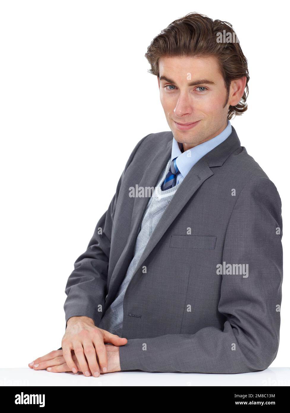 Portrait, business or man with smile, company project or entrepreneur ...