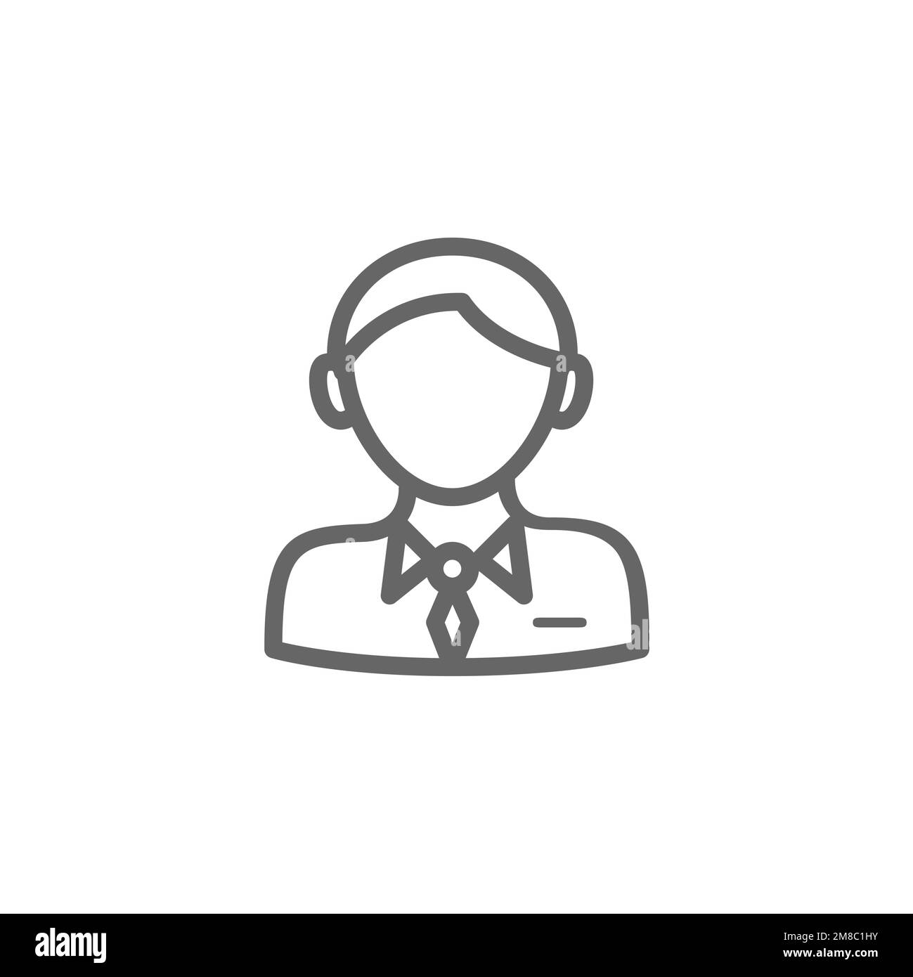 Male customer service line icon, App interface graphics resource, vector illustration Stock ...