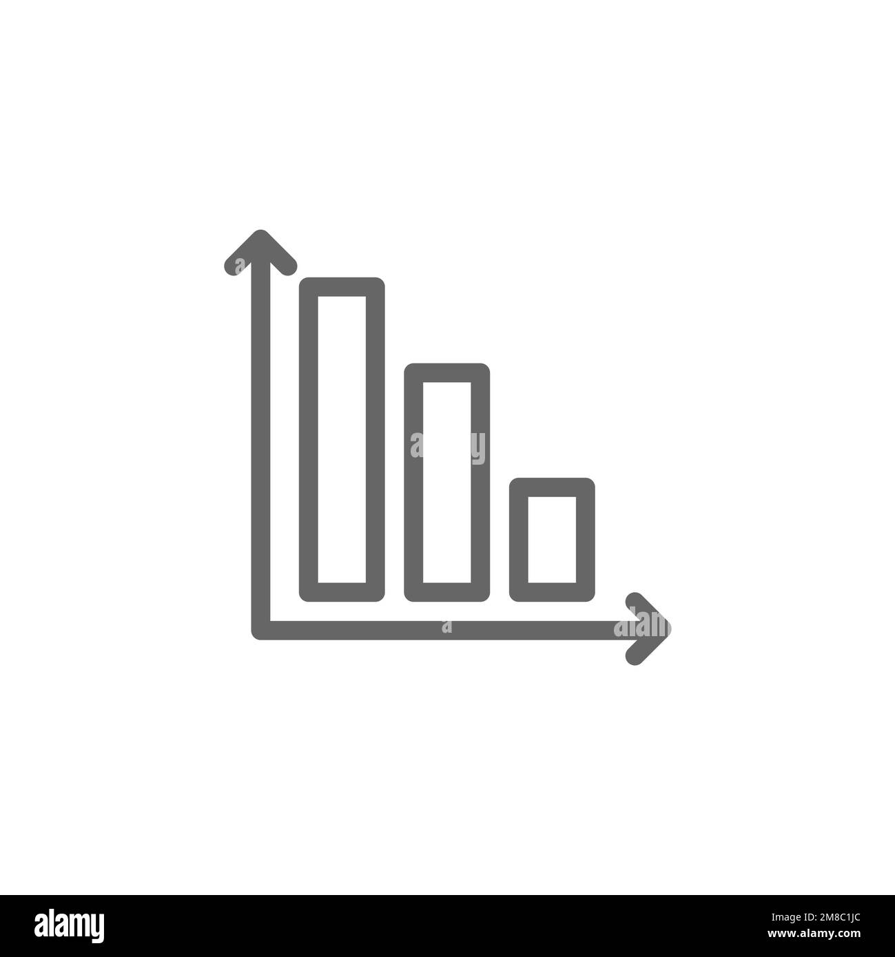 Bar chart line icon, App interface graphics resource, vector illustration Stock Vector Image ...
