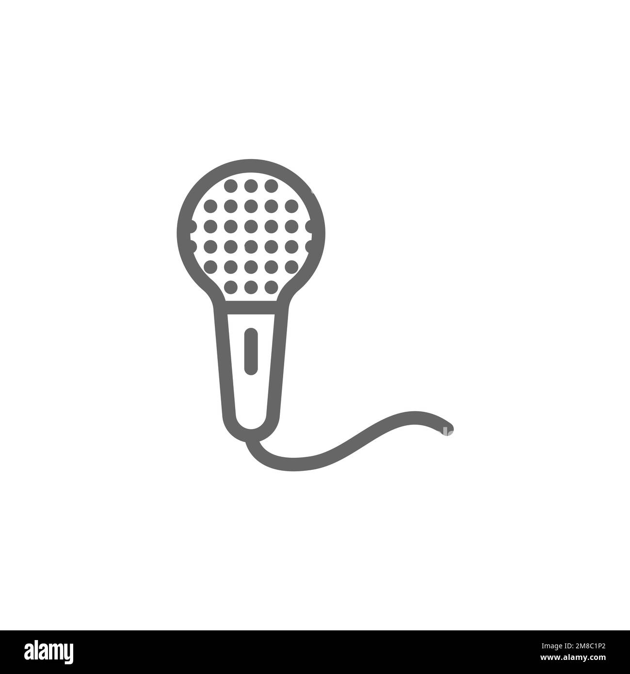 Microphone line icon, common graphic resources, vector illustration ...