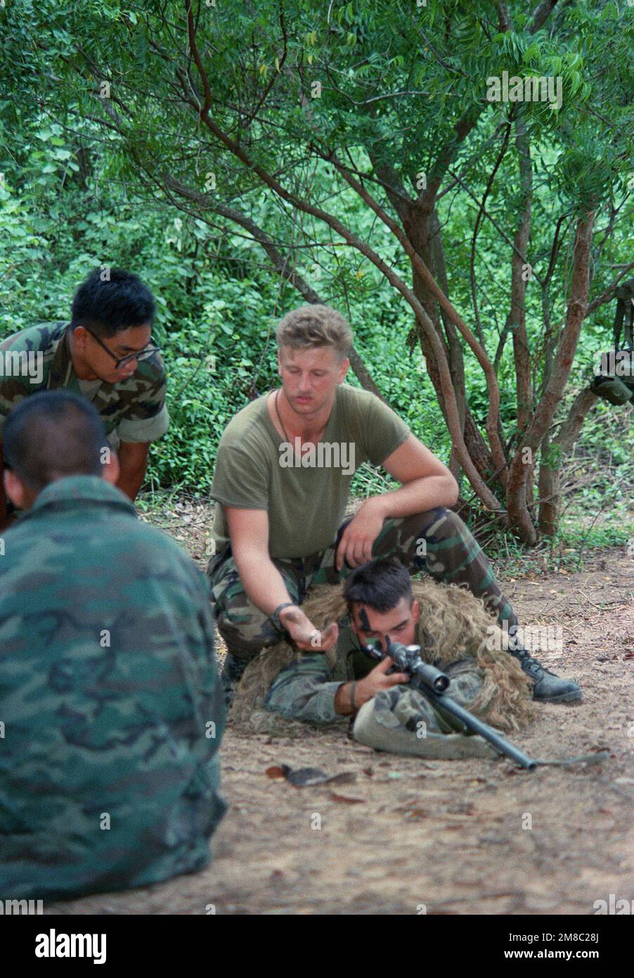 Two Marines from Surveillance and Target Acquisition (STA) Plt ...