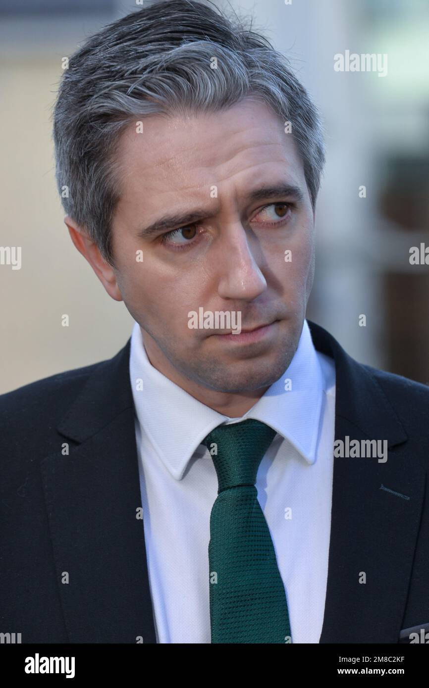 Templemore, Tipperary, Ireland, 13th January 2023. Minister Simon ...