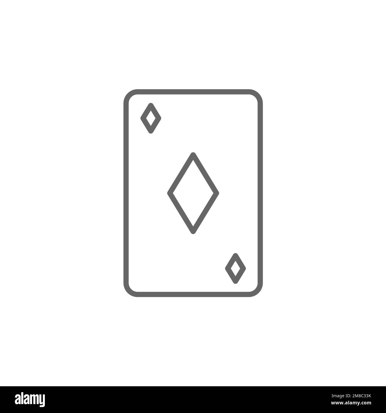Line icon of playing cards, common graphic resources, vector ...