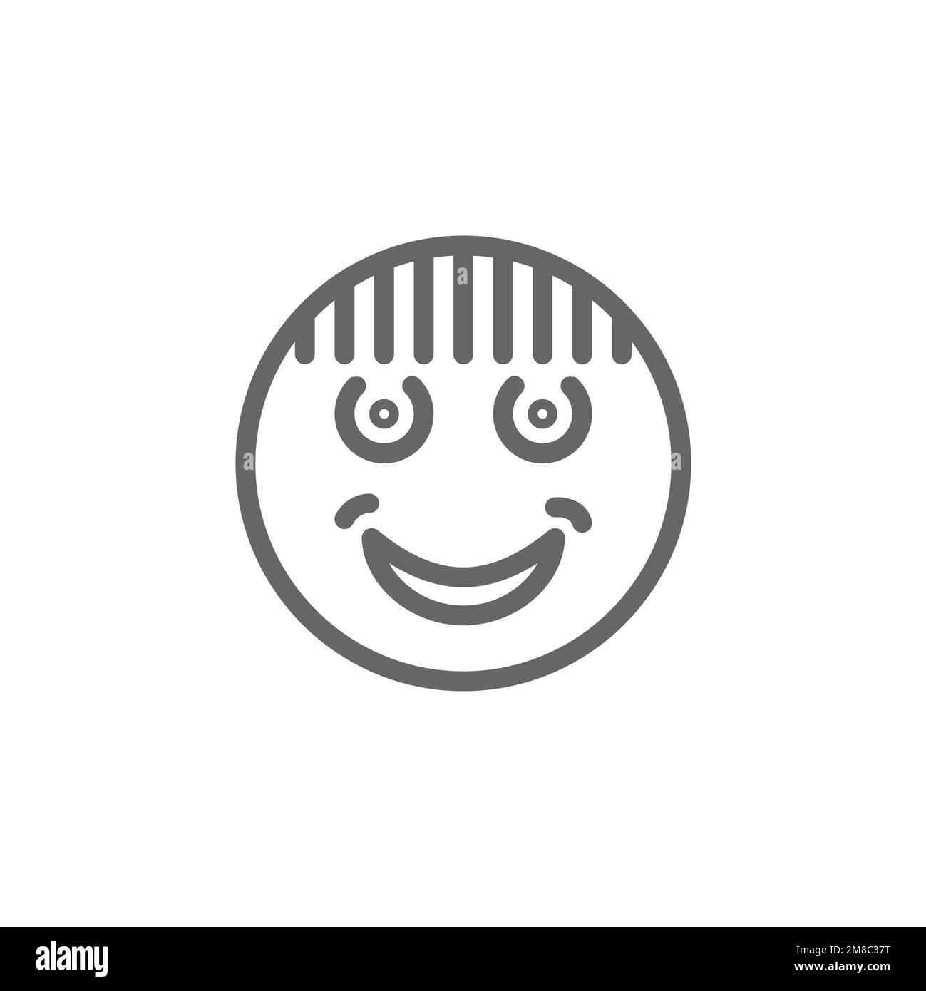 Smiley expression icon, common graphic resources, vector illustration ...