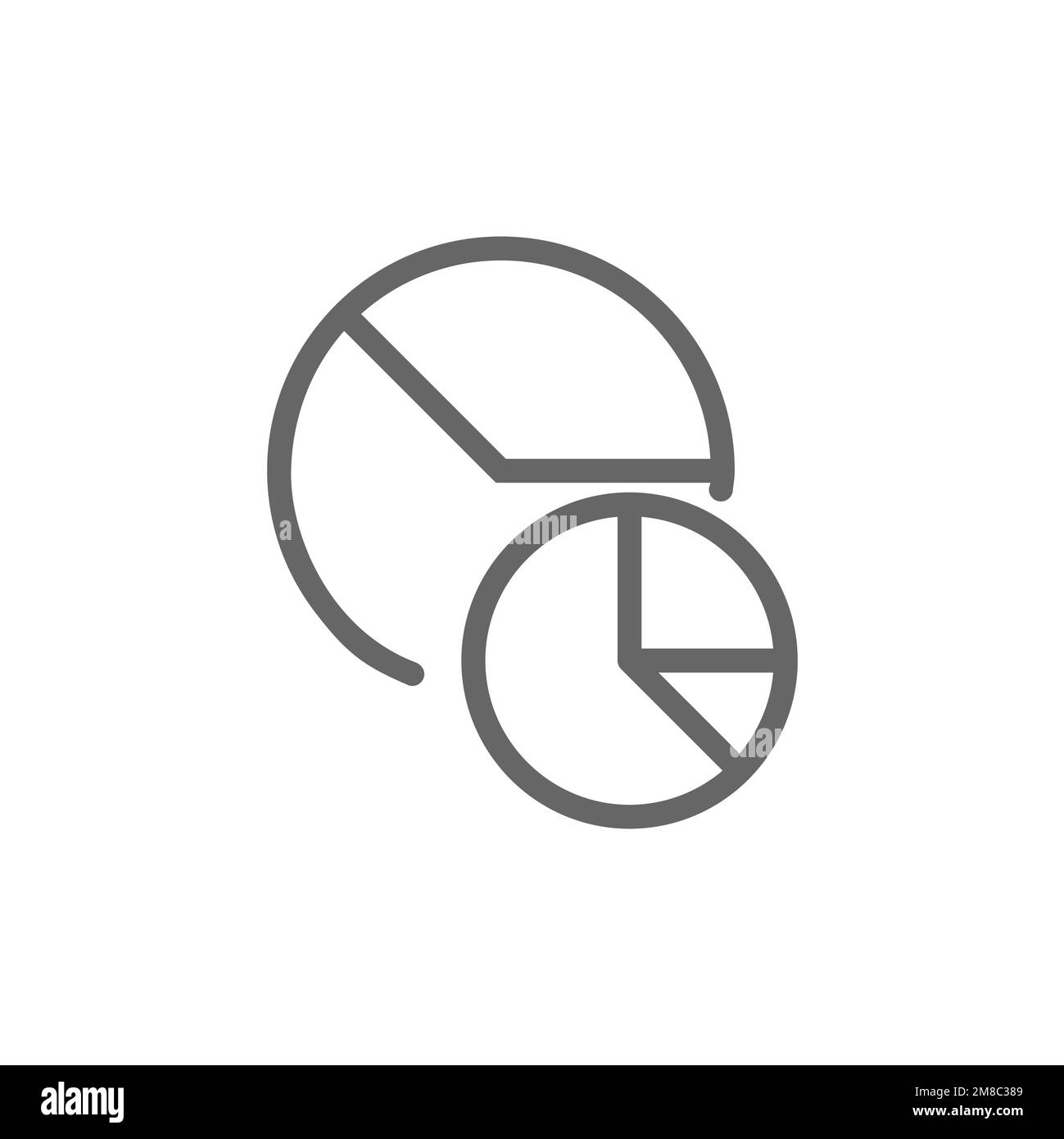 Pie shaped statistical chart line icon, common graphic resources ...