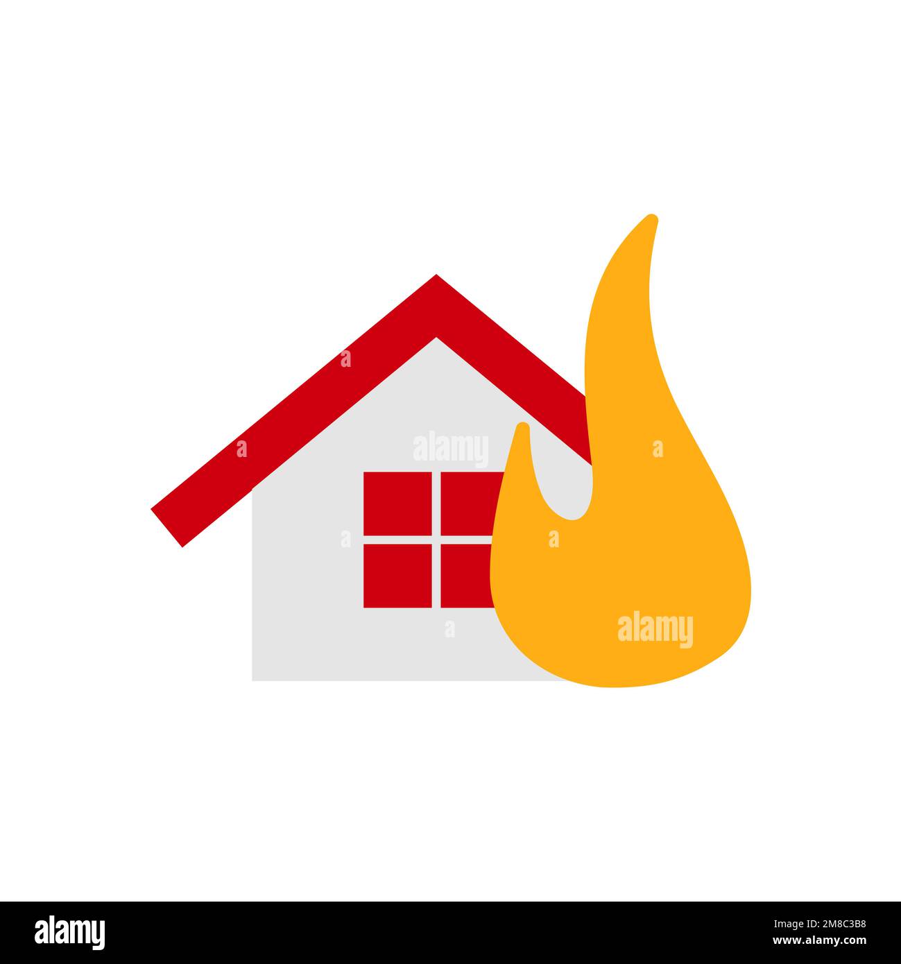 House fire icon, common graphic resources, vector illustration Stock ...