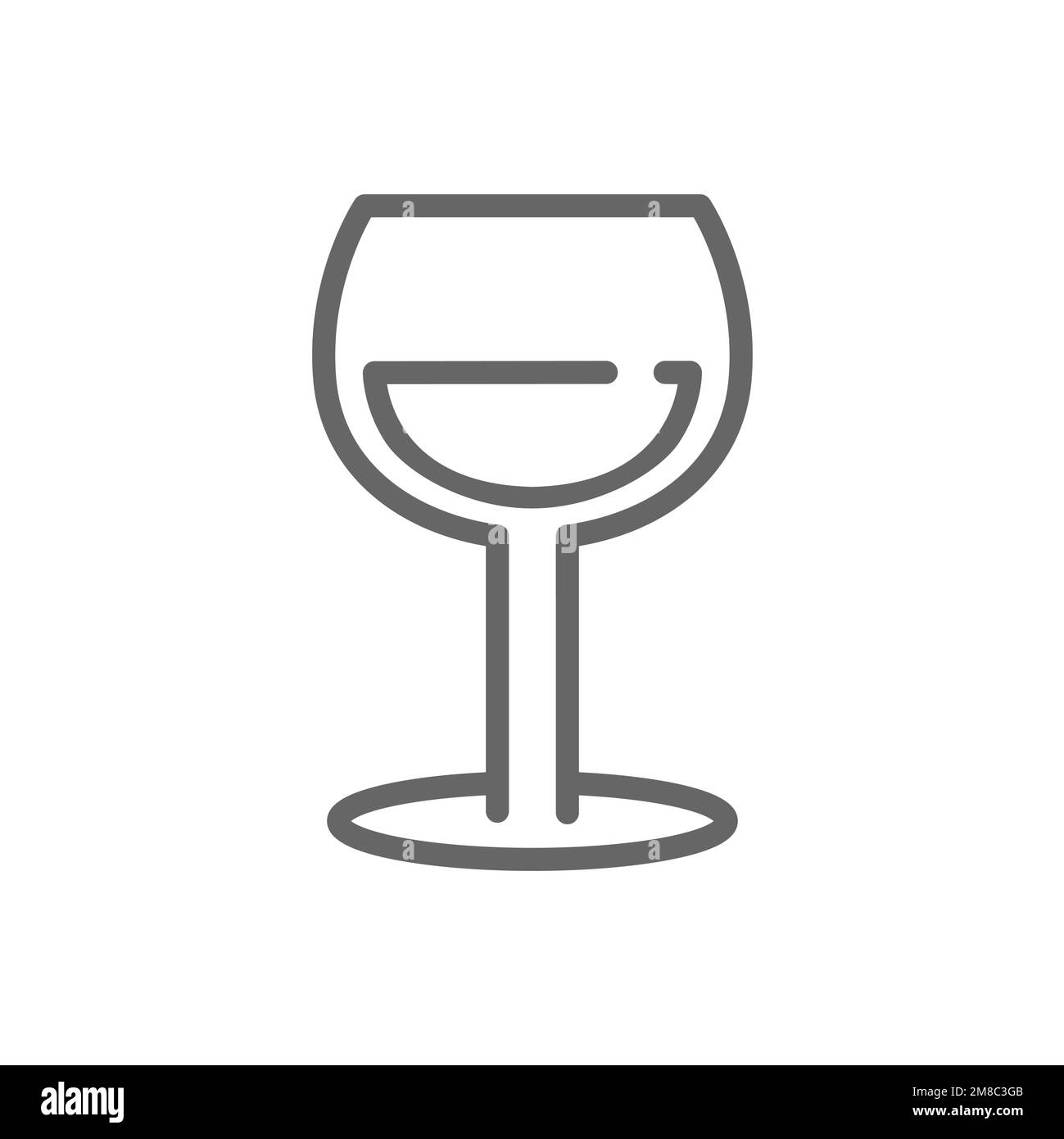 Wine glass line icon, common graphic resources, vector illustration ...
