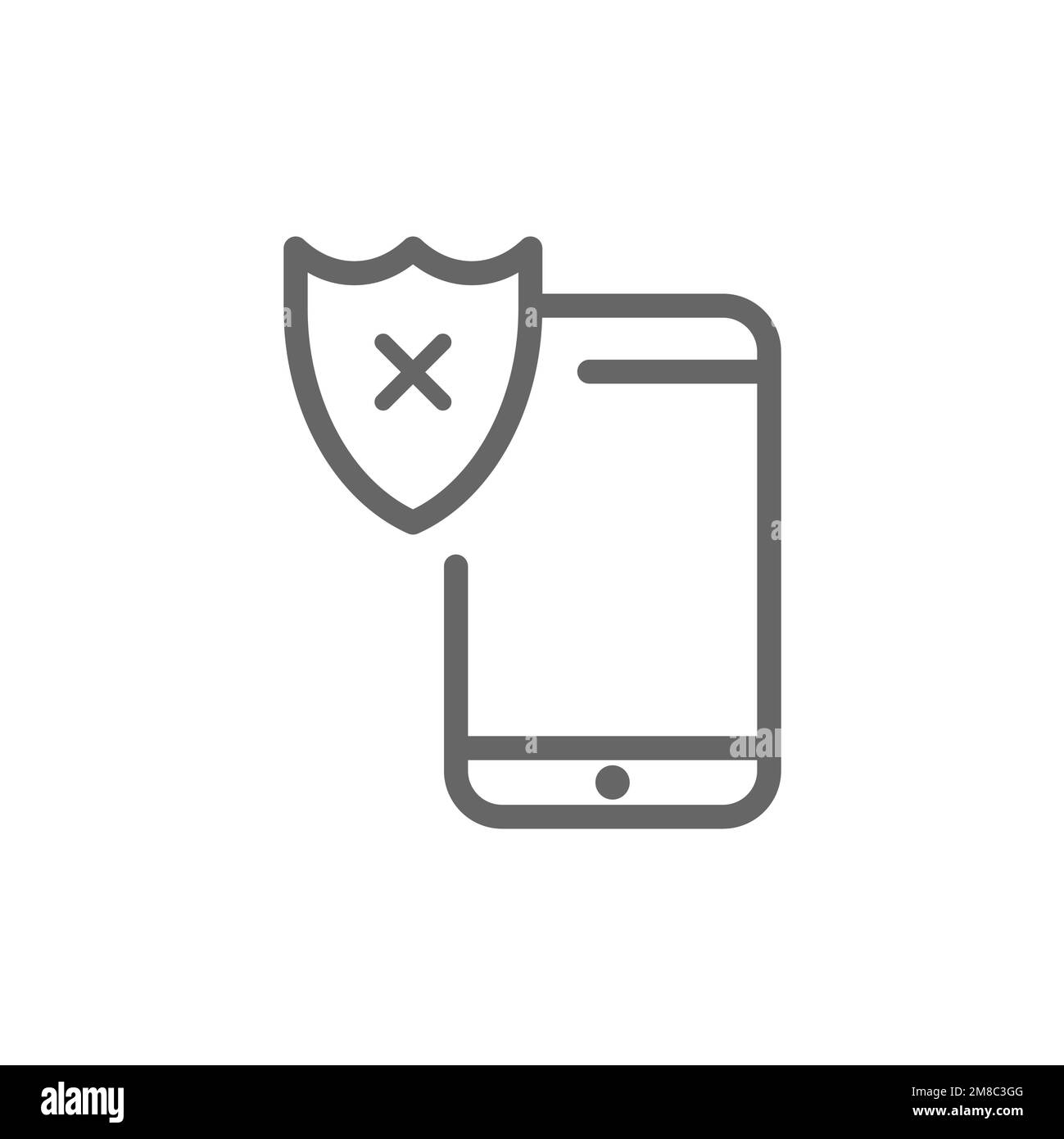 Stop Protecting The Phone Line Icon Common Graphics Resources And Vector Illustrations Stock
