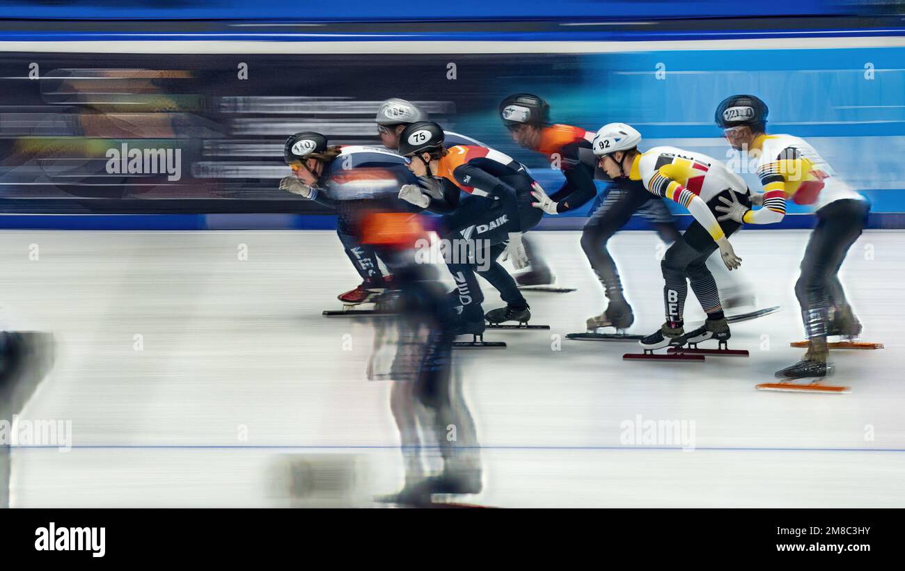 GDANSK - Jens van 't Wout, Melle van 't Wout during 5000 meters relay ...