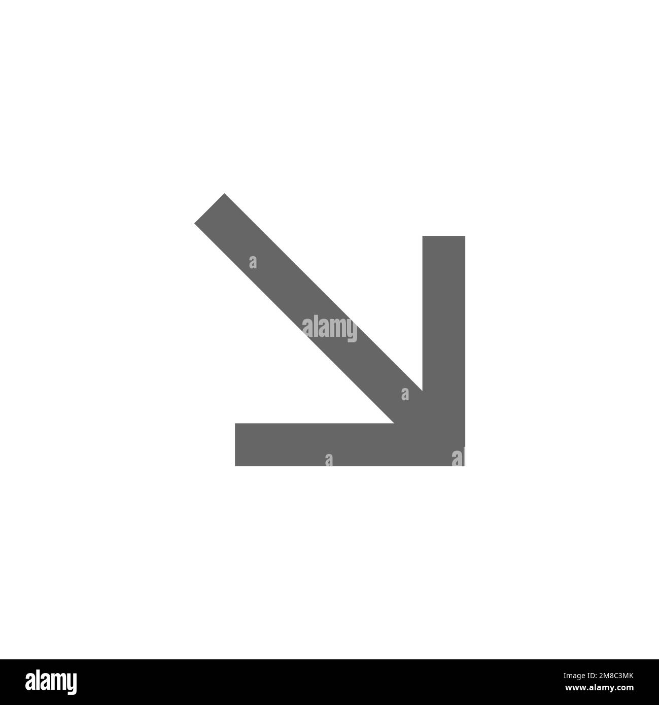 Right down arrow icon, common graphic resources, vector illustration ...