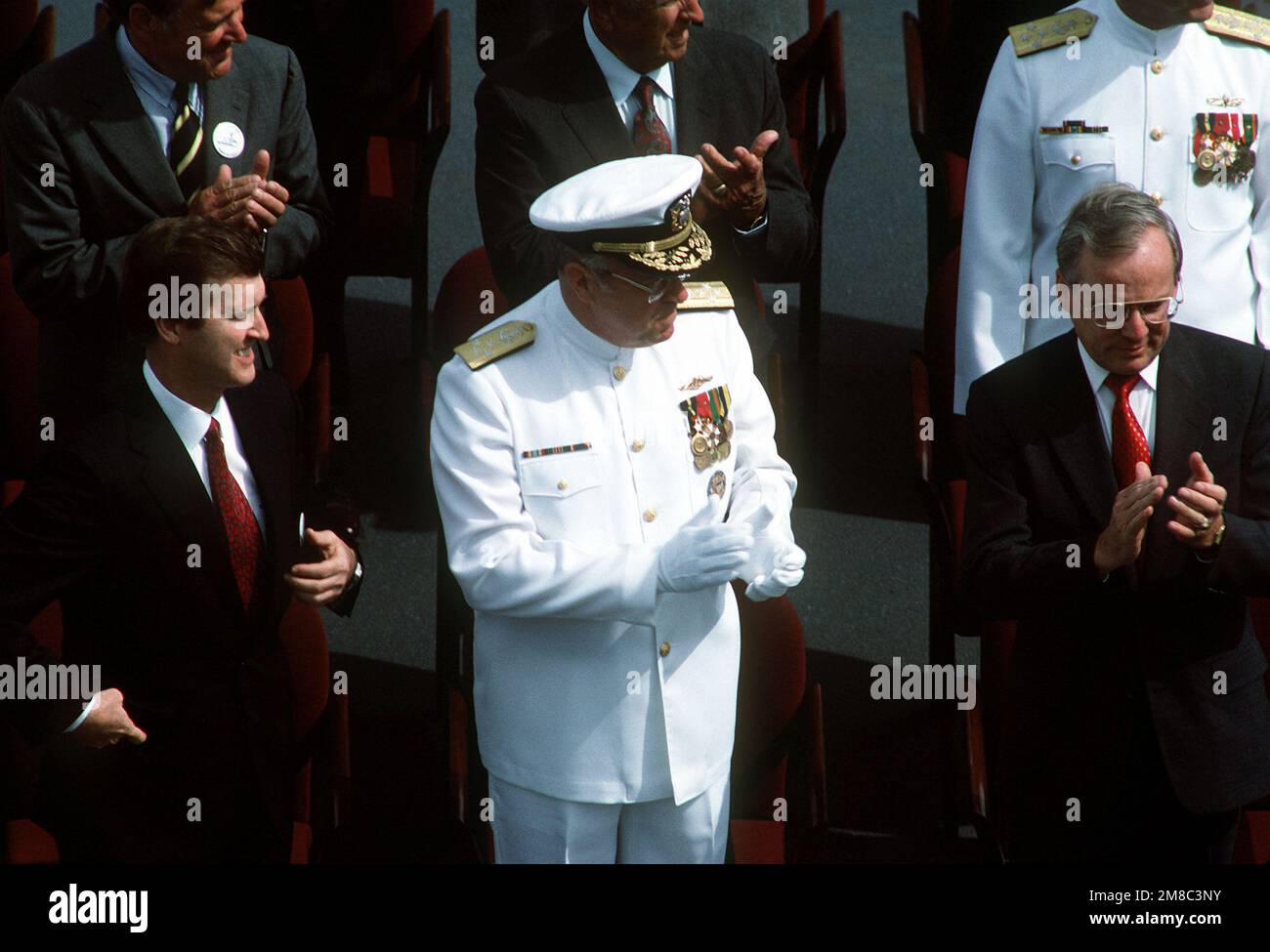 Senator William S. Cohen of Maine, left, CHIEF of Naval Operations ...