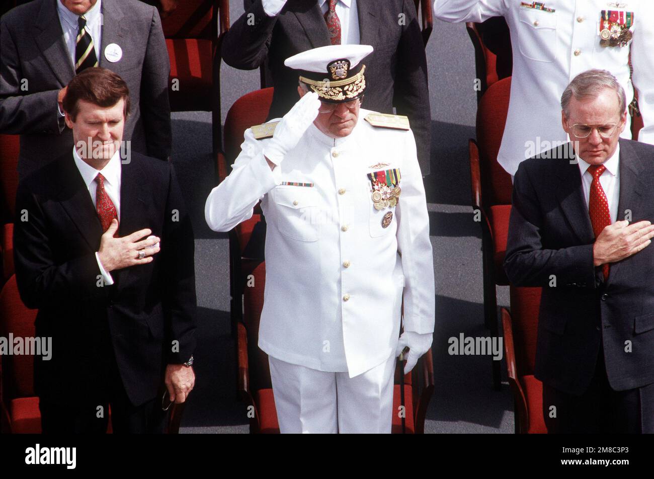 Senator William S. Cohen of Maine, left, CHIEF of Naval Operations ...