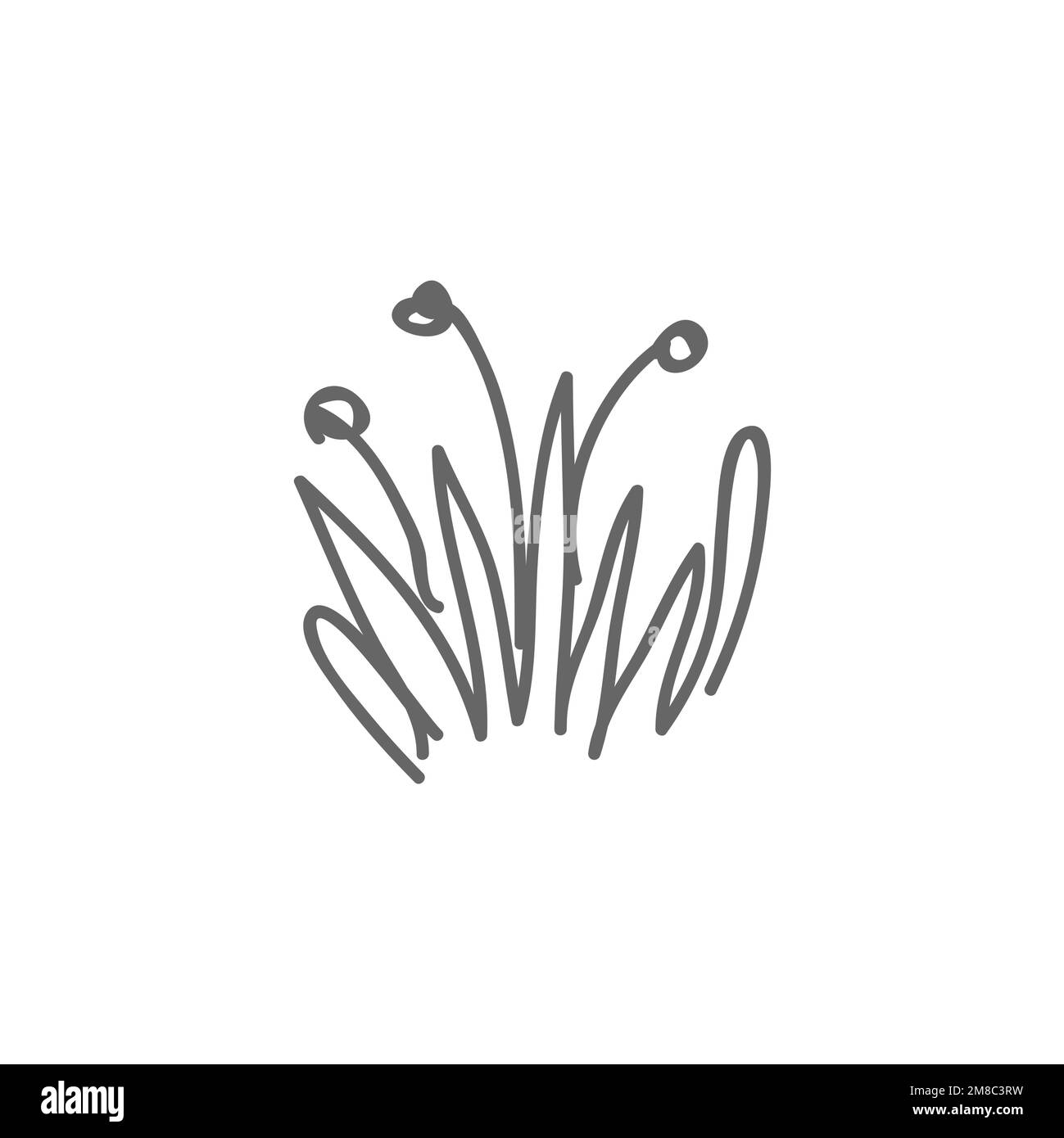 Grass icons, common graphic resources, vector illustrations Stock ...