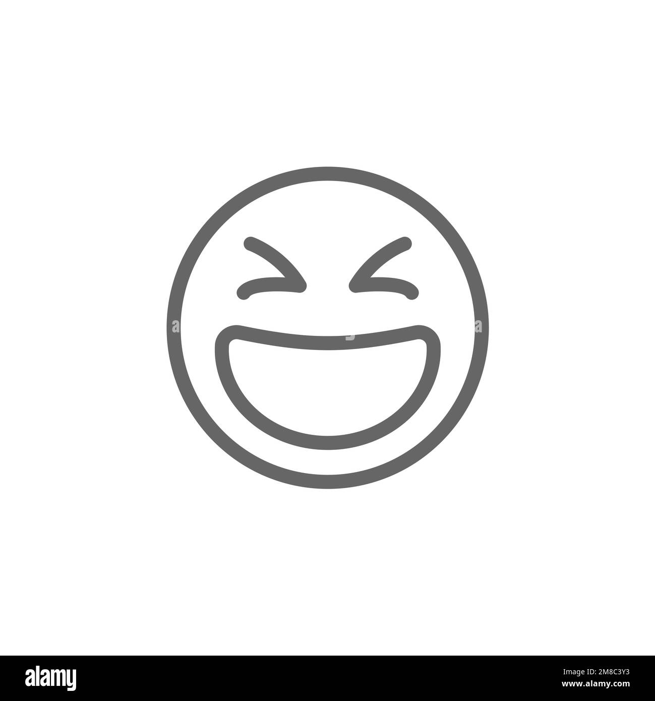 Laughter expression icon, common graphic resources, vector illustration ...