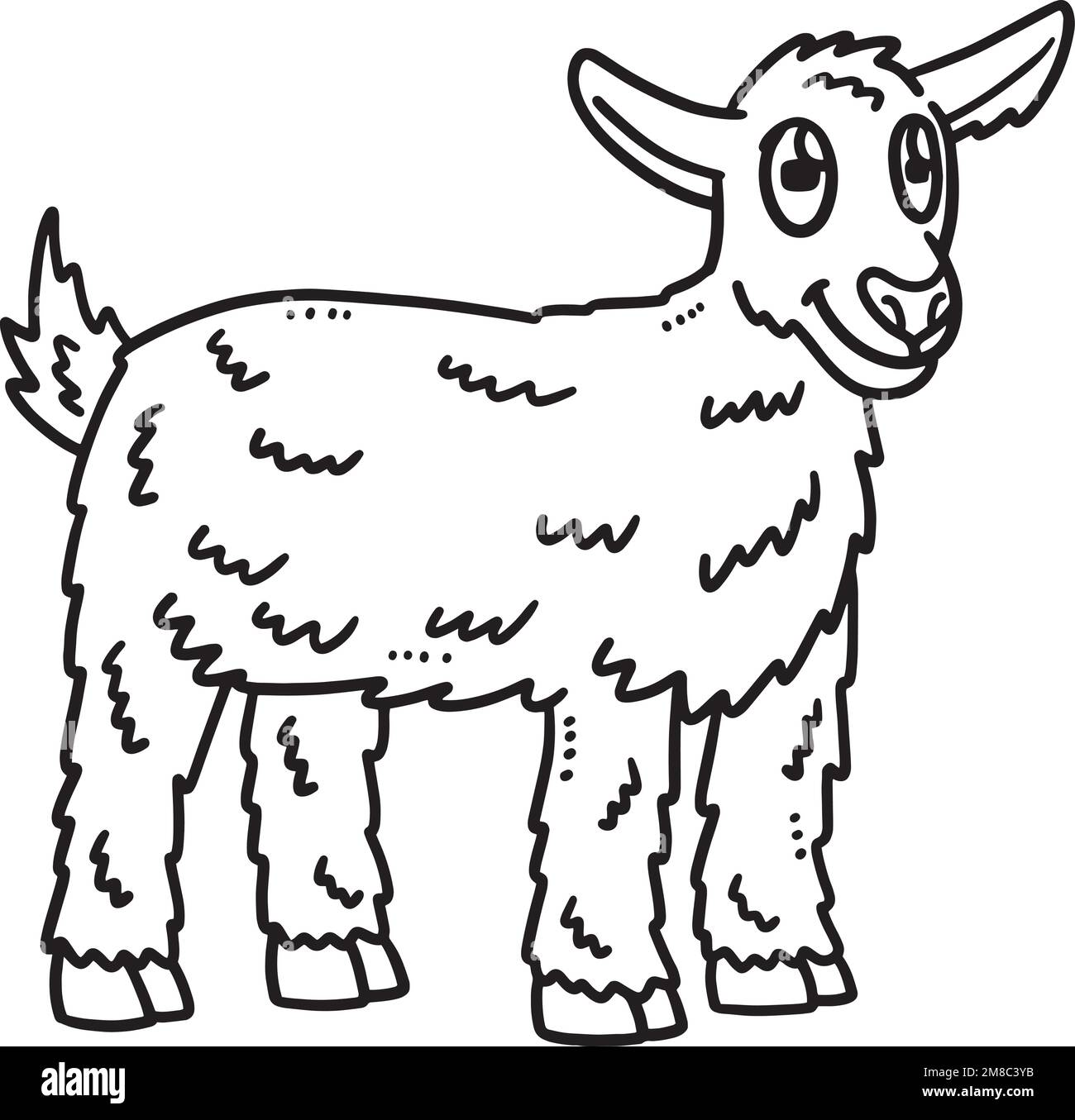 Goat coloring book Cut Out Stock Images & Pictures - Alamy