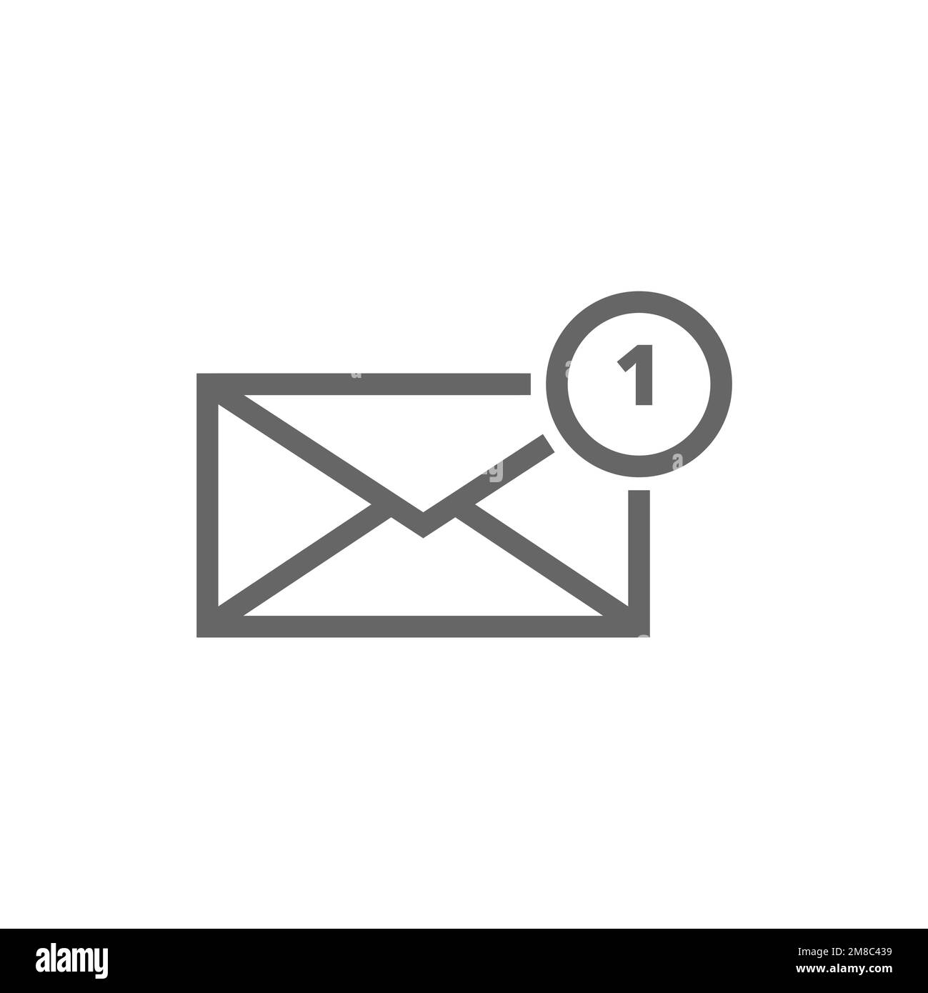Unread mail icon, common graphic resources, vector illustration Stock ...