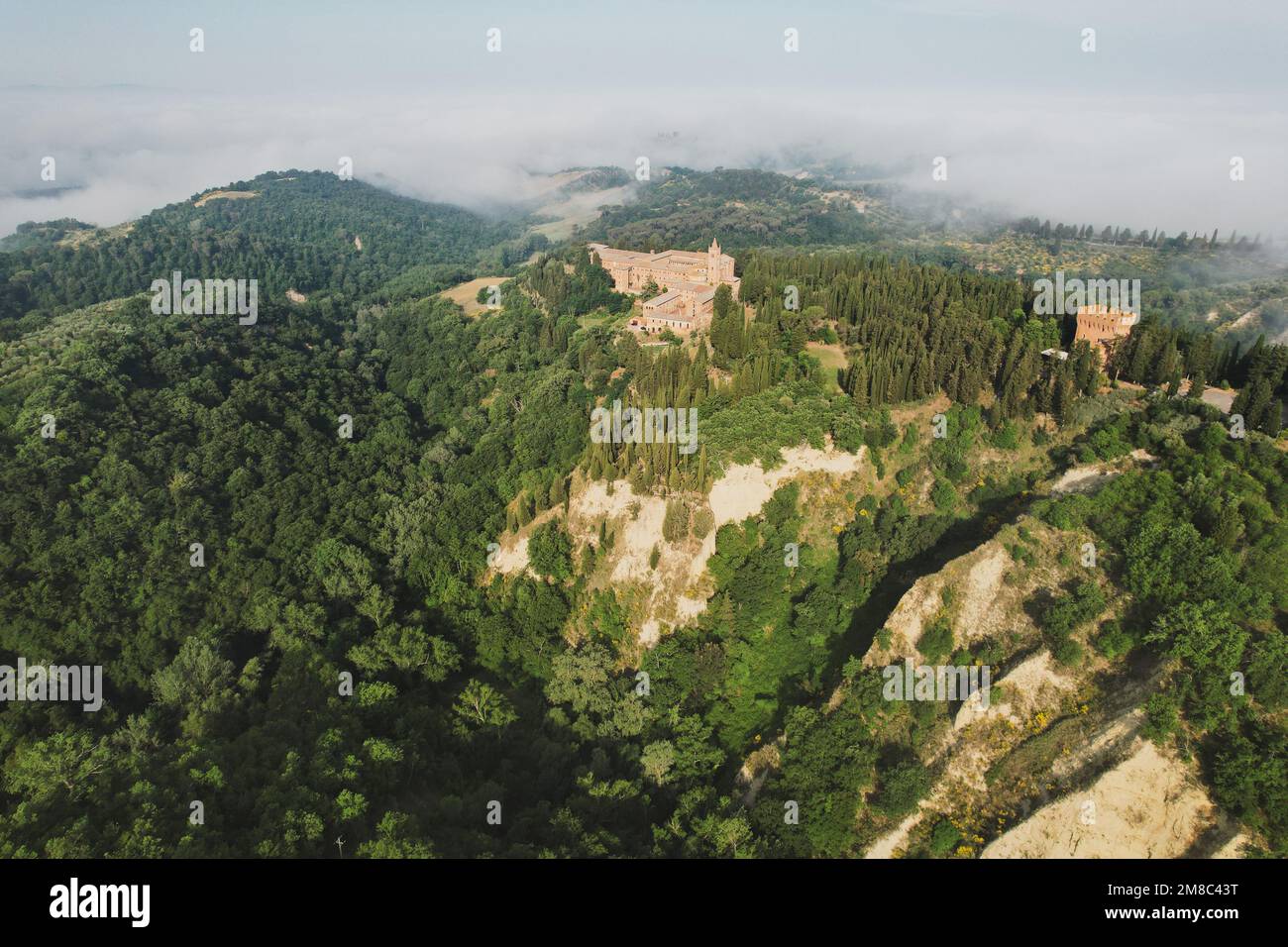 The Abbey of Monte Oliveto Maggiore is a large Benedictine monastery in ...