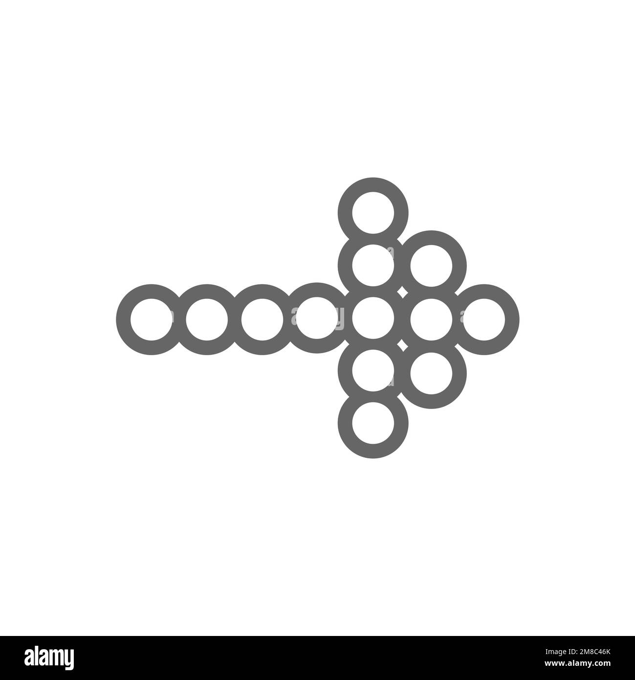 Flower arrow icon, common graphic resources, vector illustration Stock ...