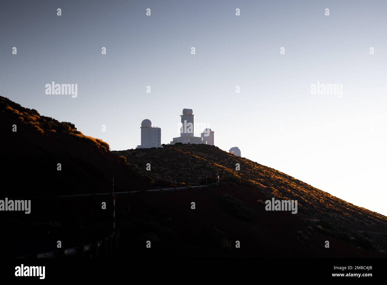 A beautiful shot of modern buildings on a hill in Tenerife, Canary ...