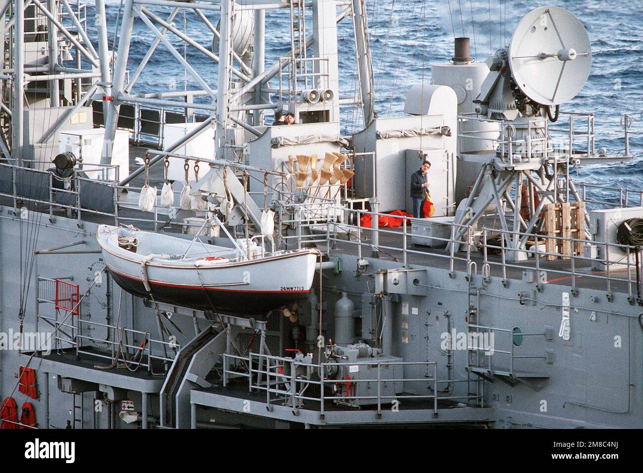 A signalman standing near one of the boats and the Separate Target ...