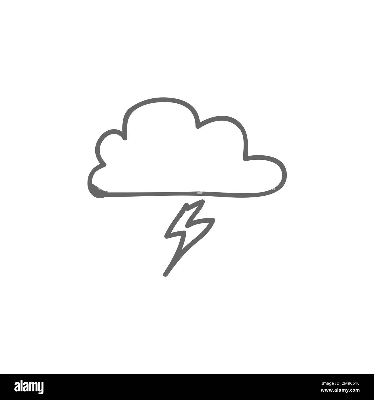 Thunder weather icon, common graphic resources, vector illustration ...