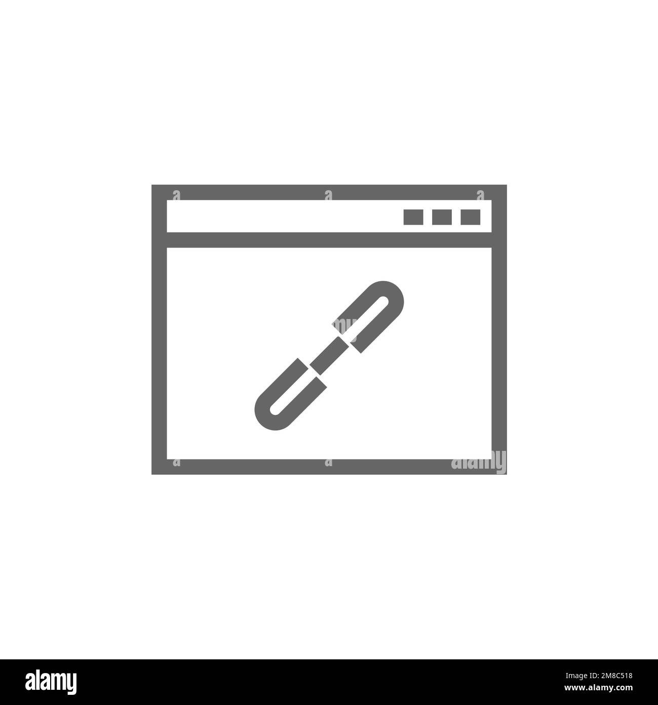 Link window icons, common graphic resources, vector illustrations Stock ...