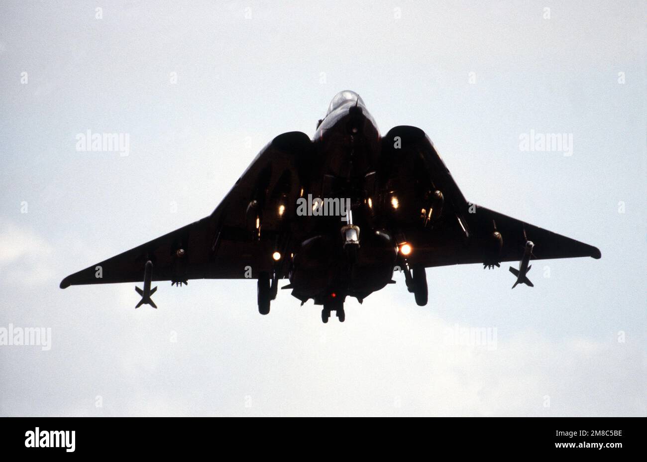 A Danish F-35 Draken aircraft of 729 Squadron comes in for a landing ...