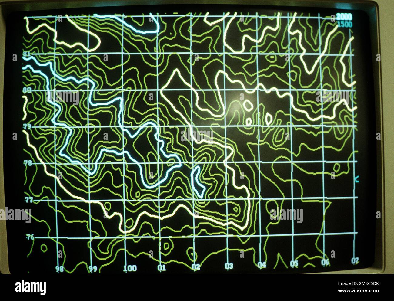 A view of a computer map enhancement display aboard the amphibious ...