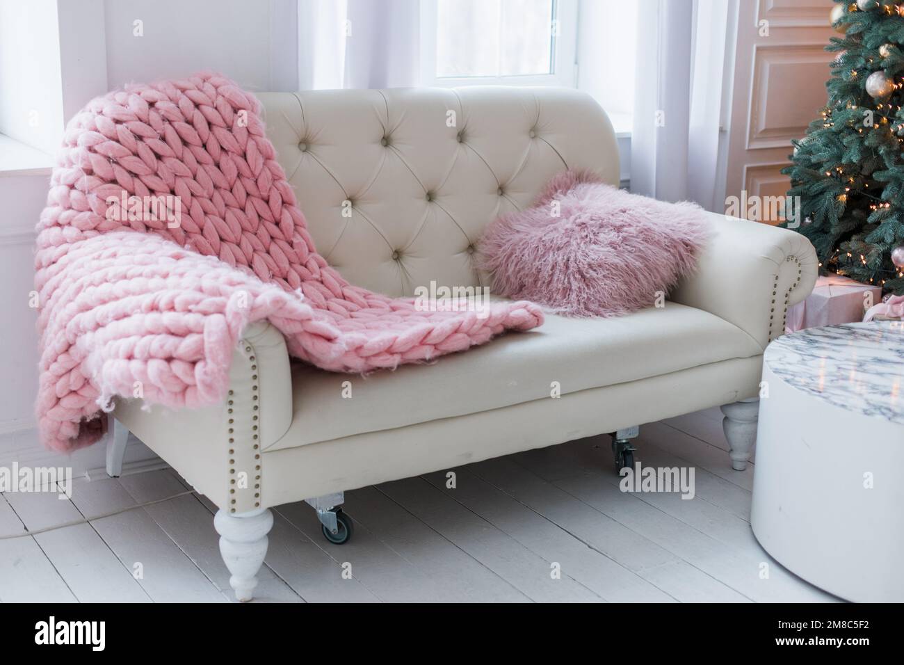 Elegant pink beige plaid hi-res stock photography and images - Alamy