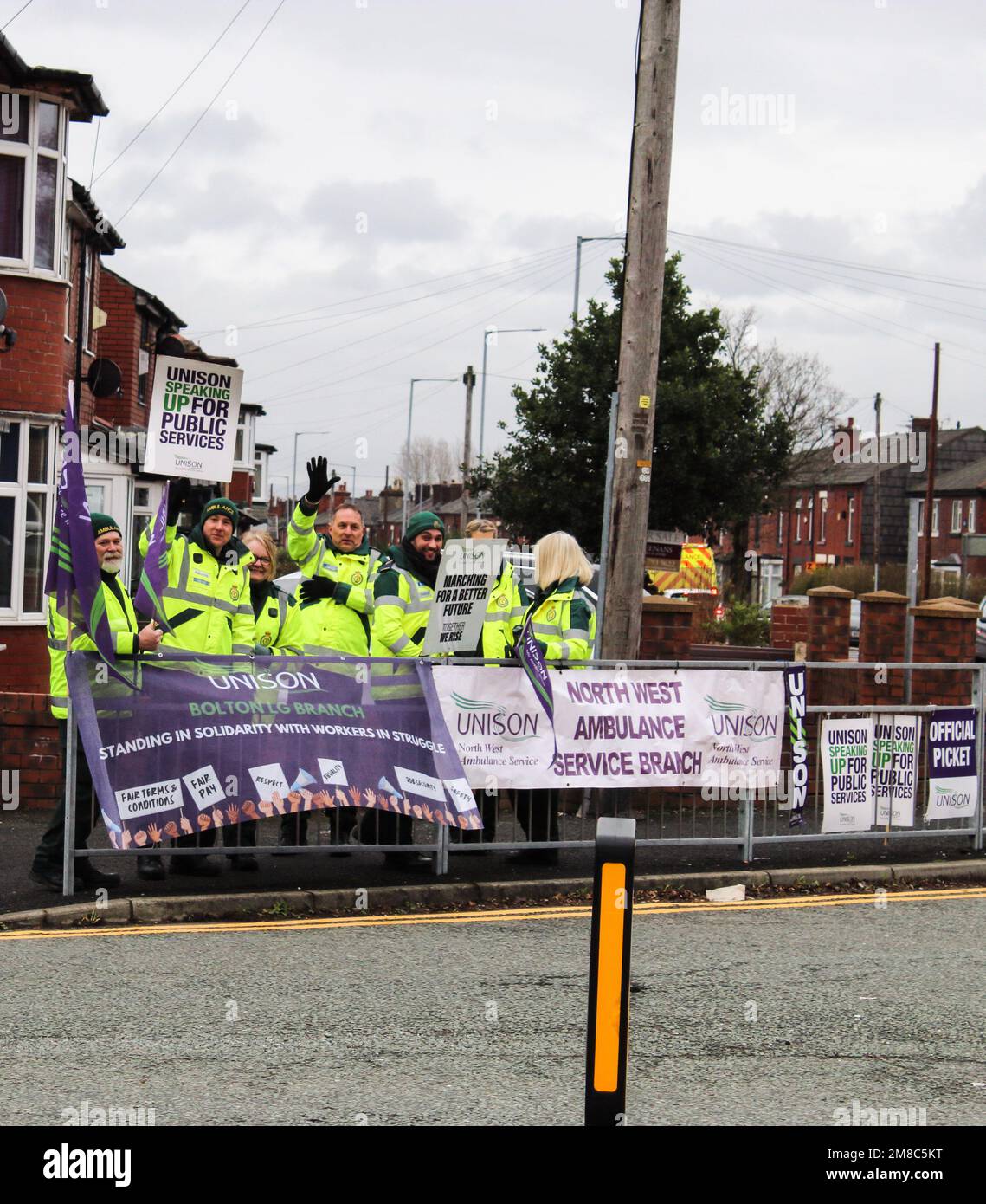 NHS workers strike Stock Photo - Alamy