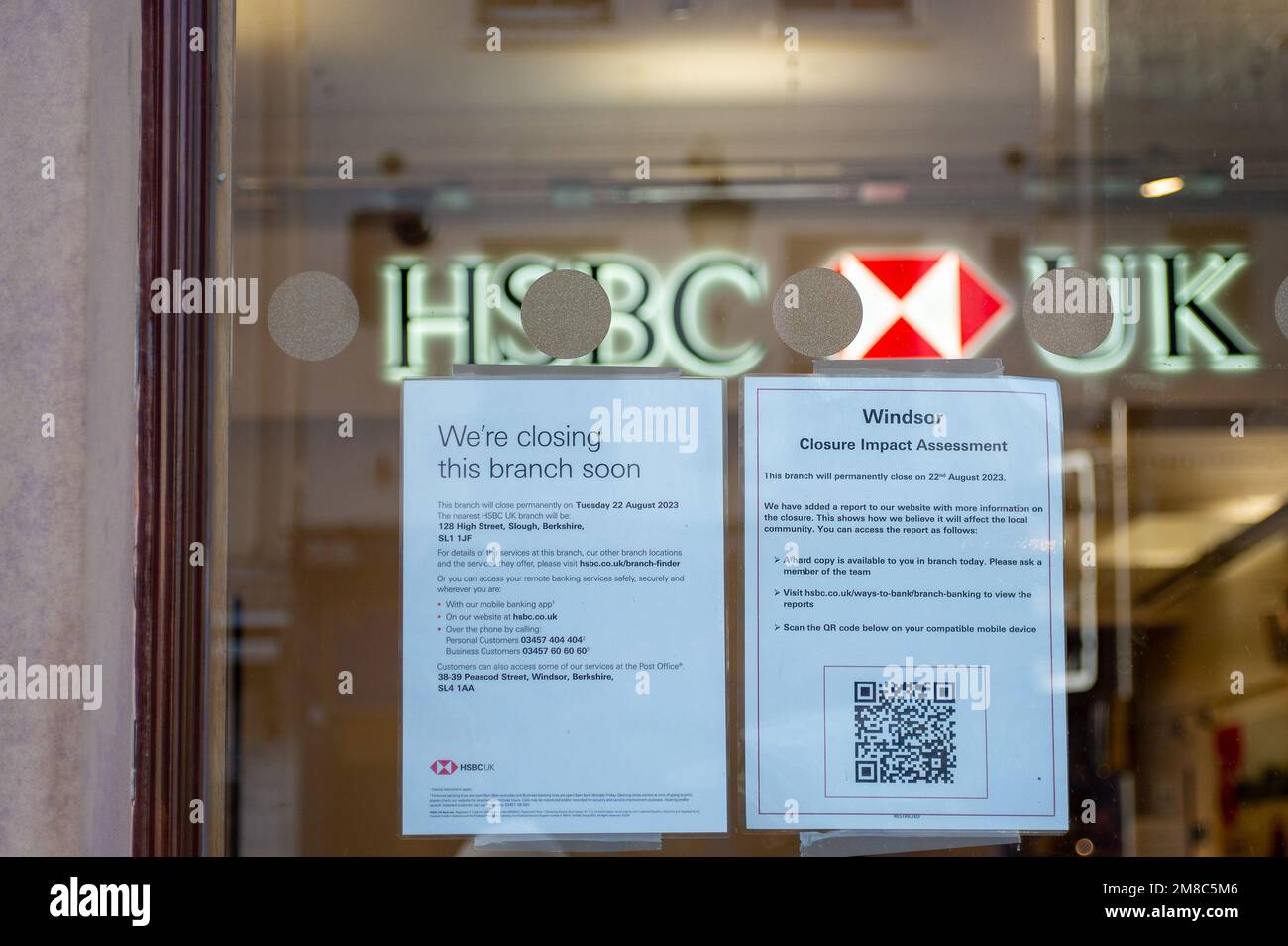 Windsor, Berkshire, UK. 3rd January, 2023. The HSBC UK branch in ...