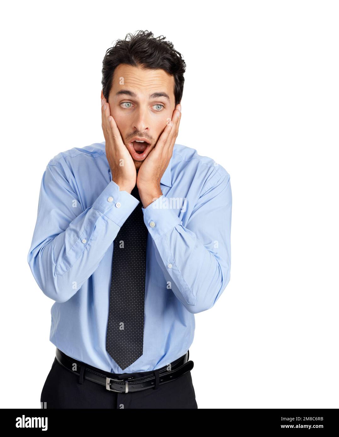 Caucasian businessman pondering problem hi-res stock photography and ...