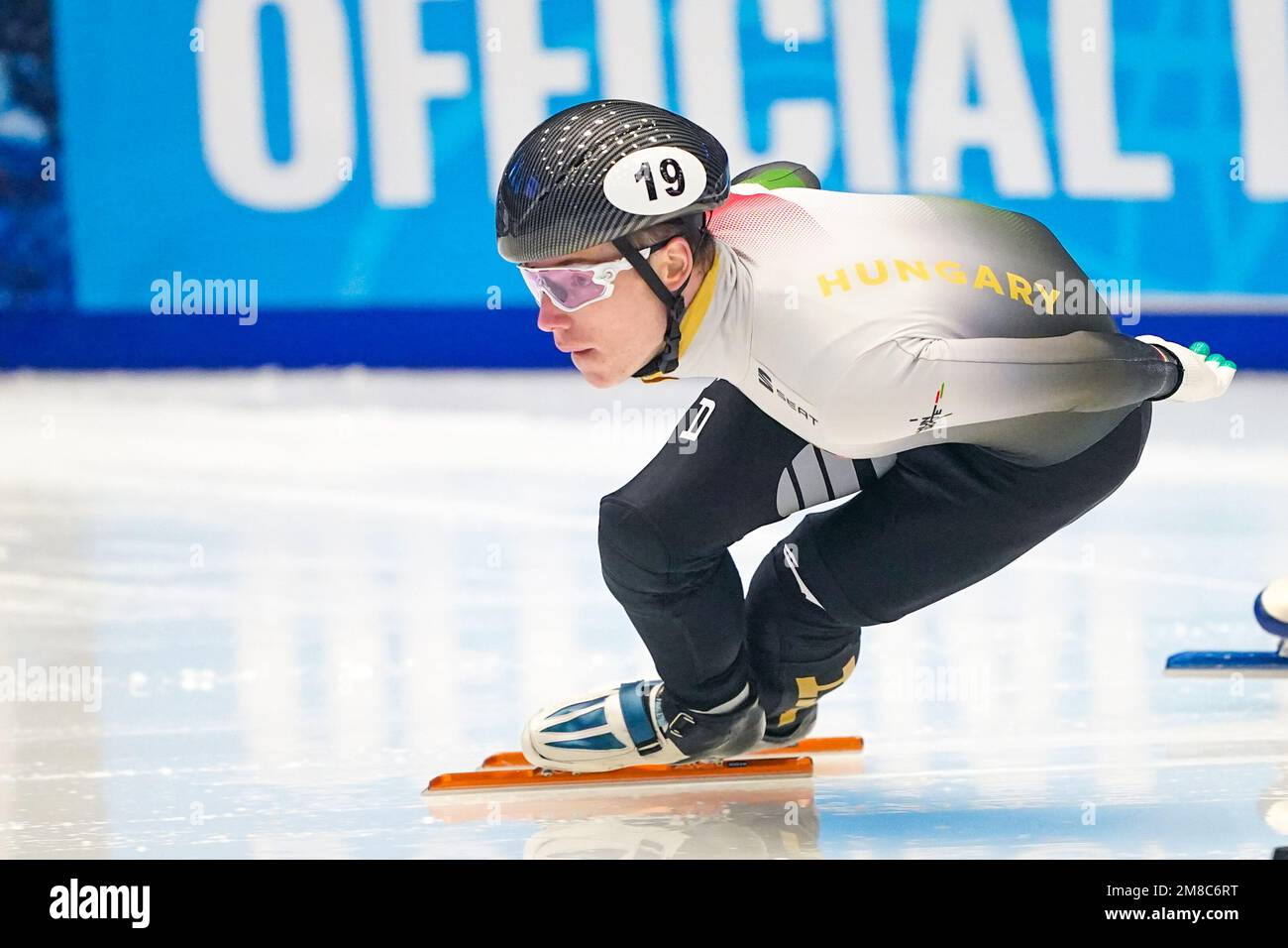 GDANSK, POLAND - JANUARY 13: Bence Nogradi of Hungary competing on the ...