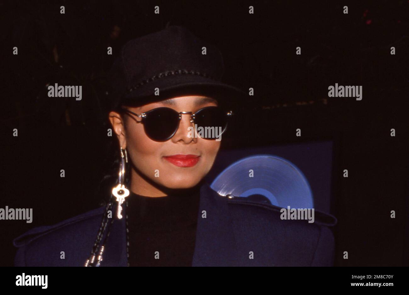 Janet Jackson at the presentation of platinum records for her album ...