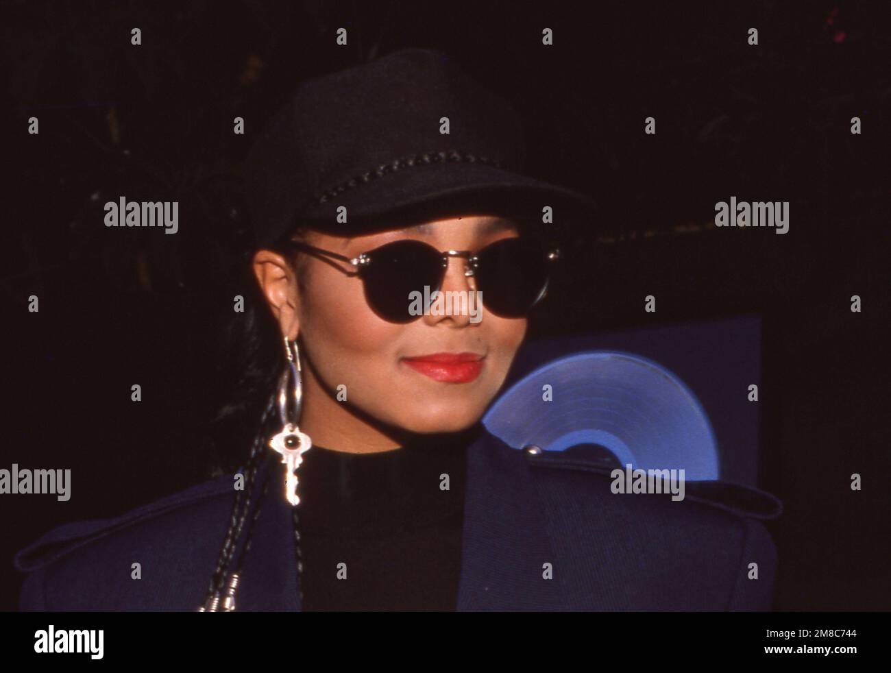 Janet Jackson at the presentation of platinum records for her album ...