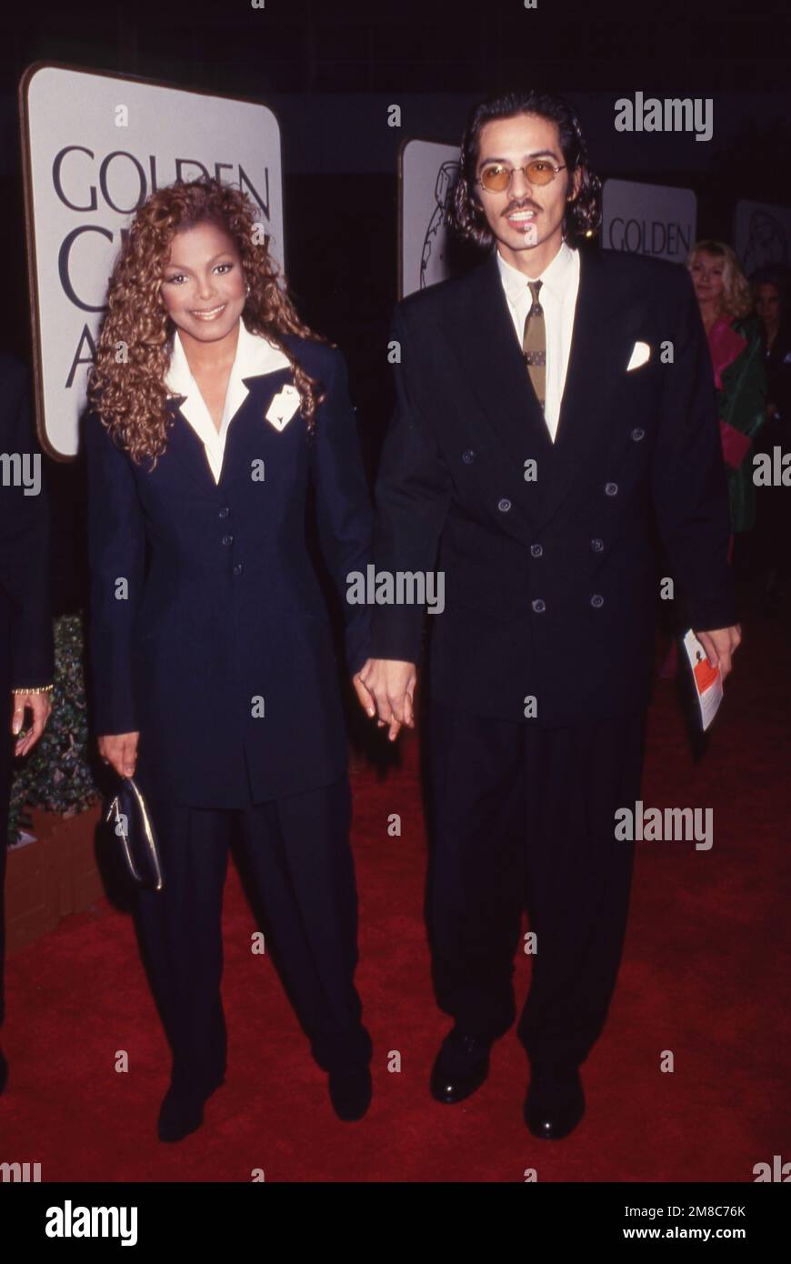 Janet Jackson and Rene Elizondo at the 51st Annual Golden Globe Awards ...