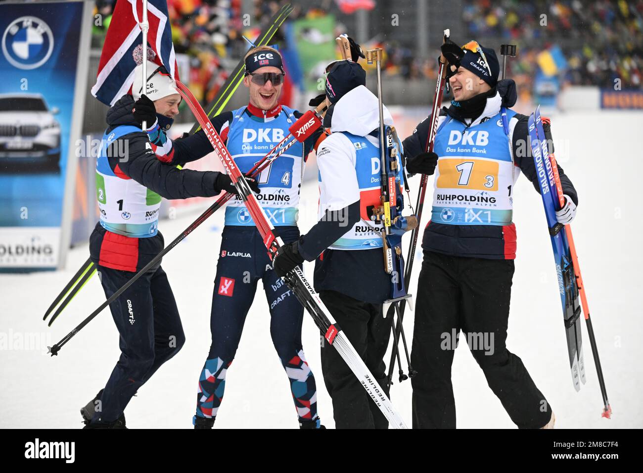 Ruhpolding, Germany. 13th Jan, 2023. Biathlon: World Cup, relay 4 x 7.5 ...