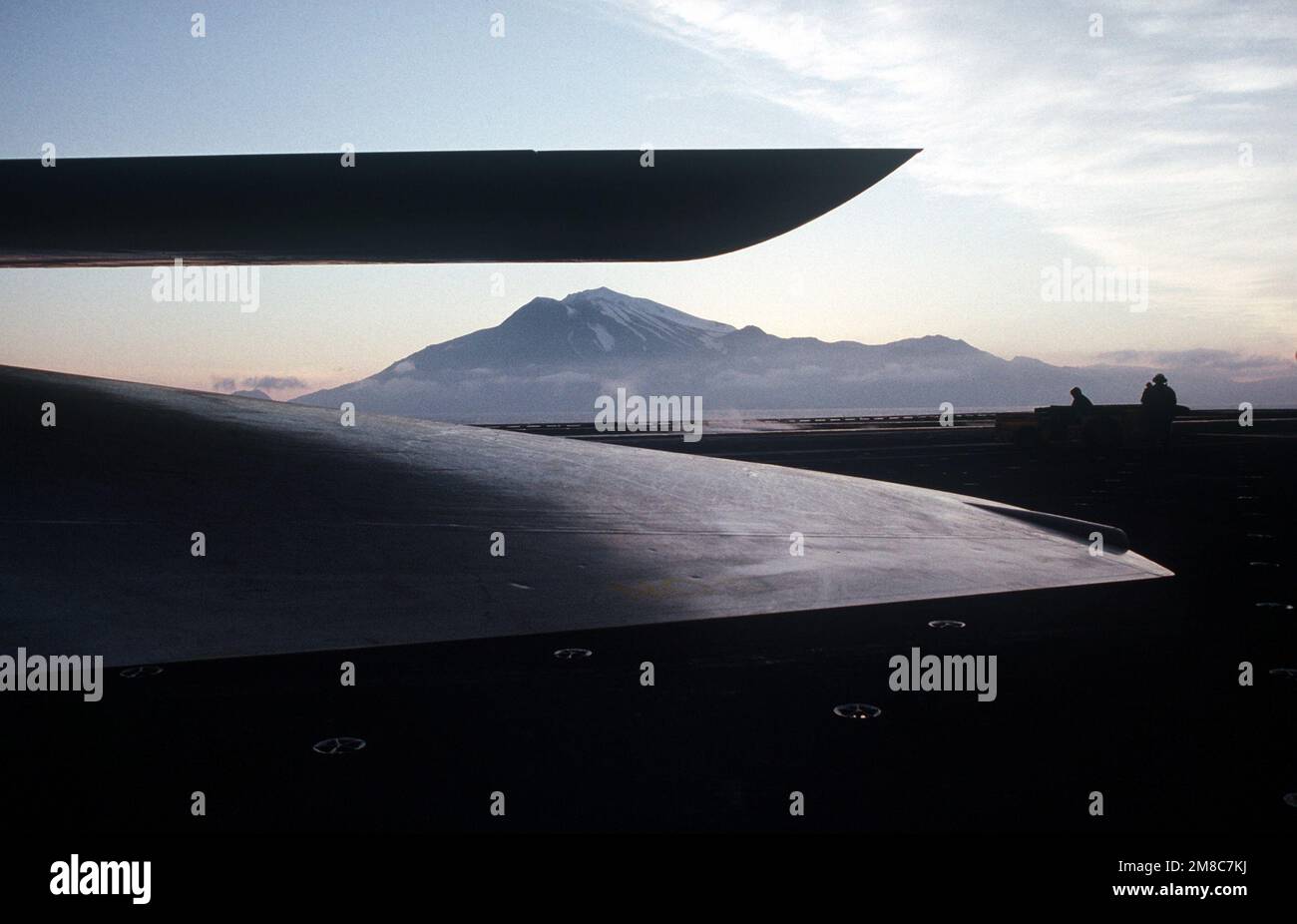 Wings of an aircraft aboard the aircraft carrier USS CONSTELLATION (CV ...