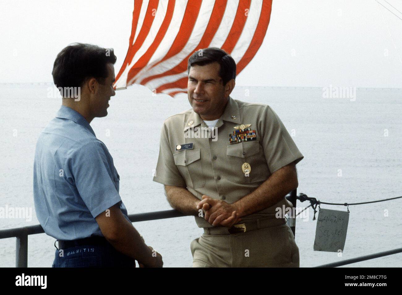 Command MASTER CHIEF Howard Rex Lincoln converses with AA David ...