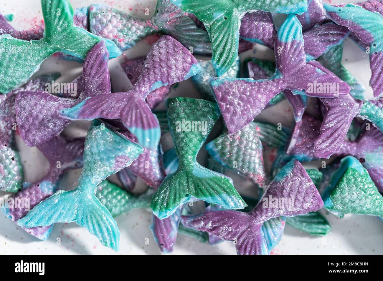 Chocolate mermaid tails Stock Photo - Alamy