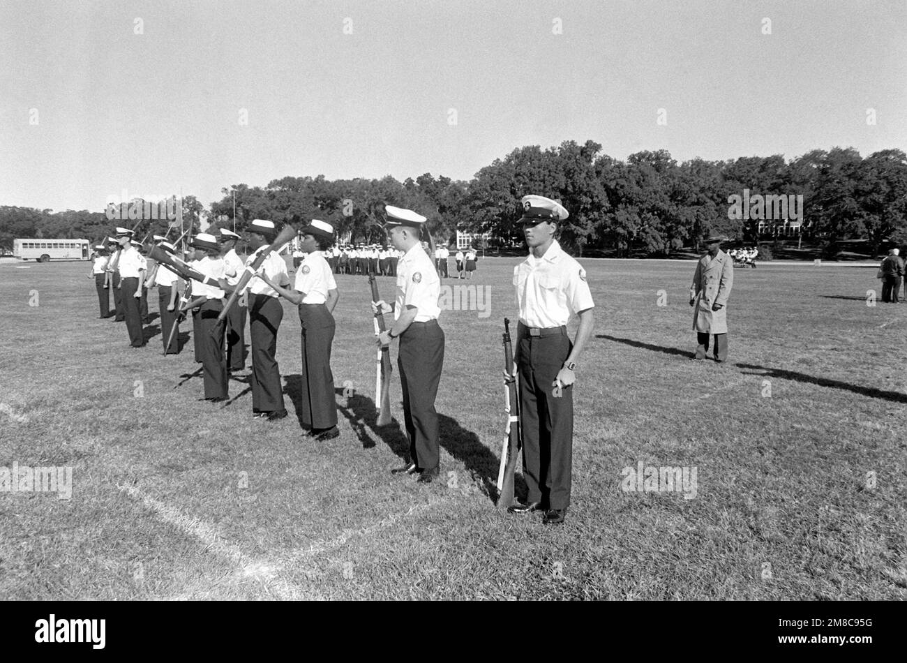 Cadets perform a routine during a drill team competion, part of the ...