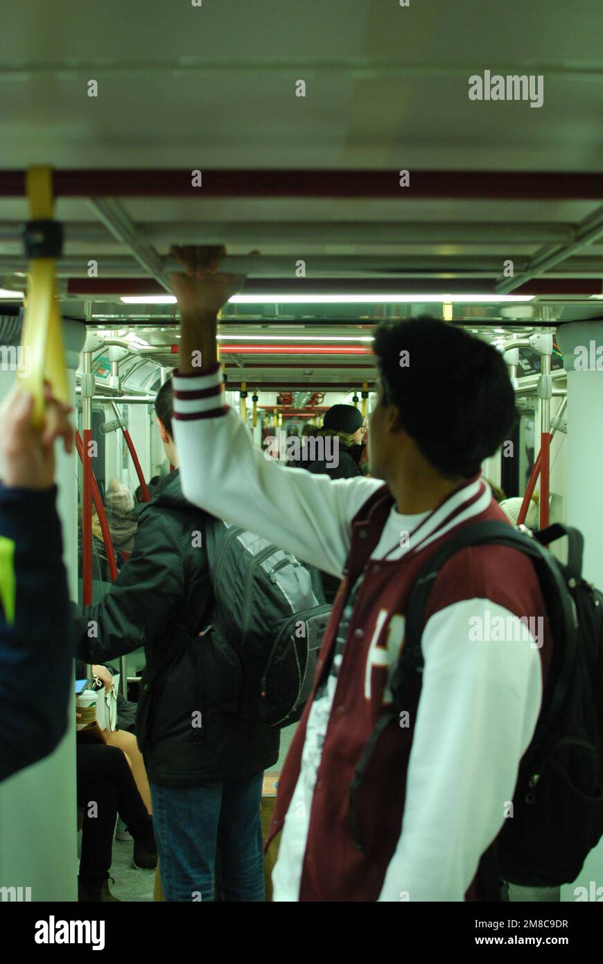 Teenage boy on Subway Stock Photo - Alamy