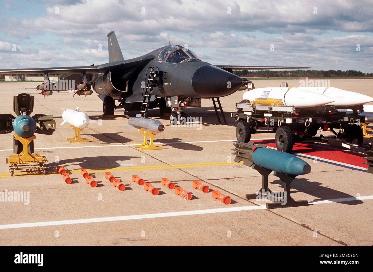 A view of an FB-111A aircraft of the 509th Bomb Wing and some of the ...