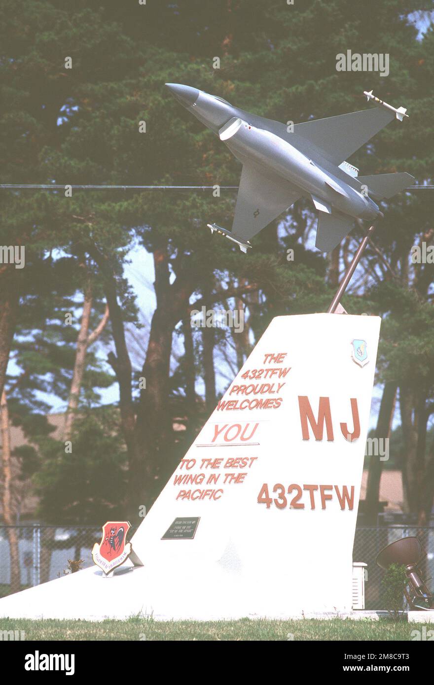 A close-up view of the front gate. Misawa is functioning as a staging ...