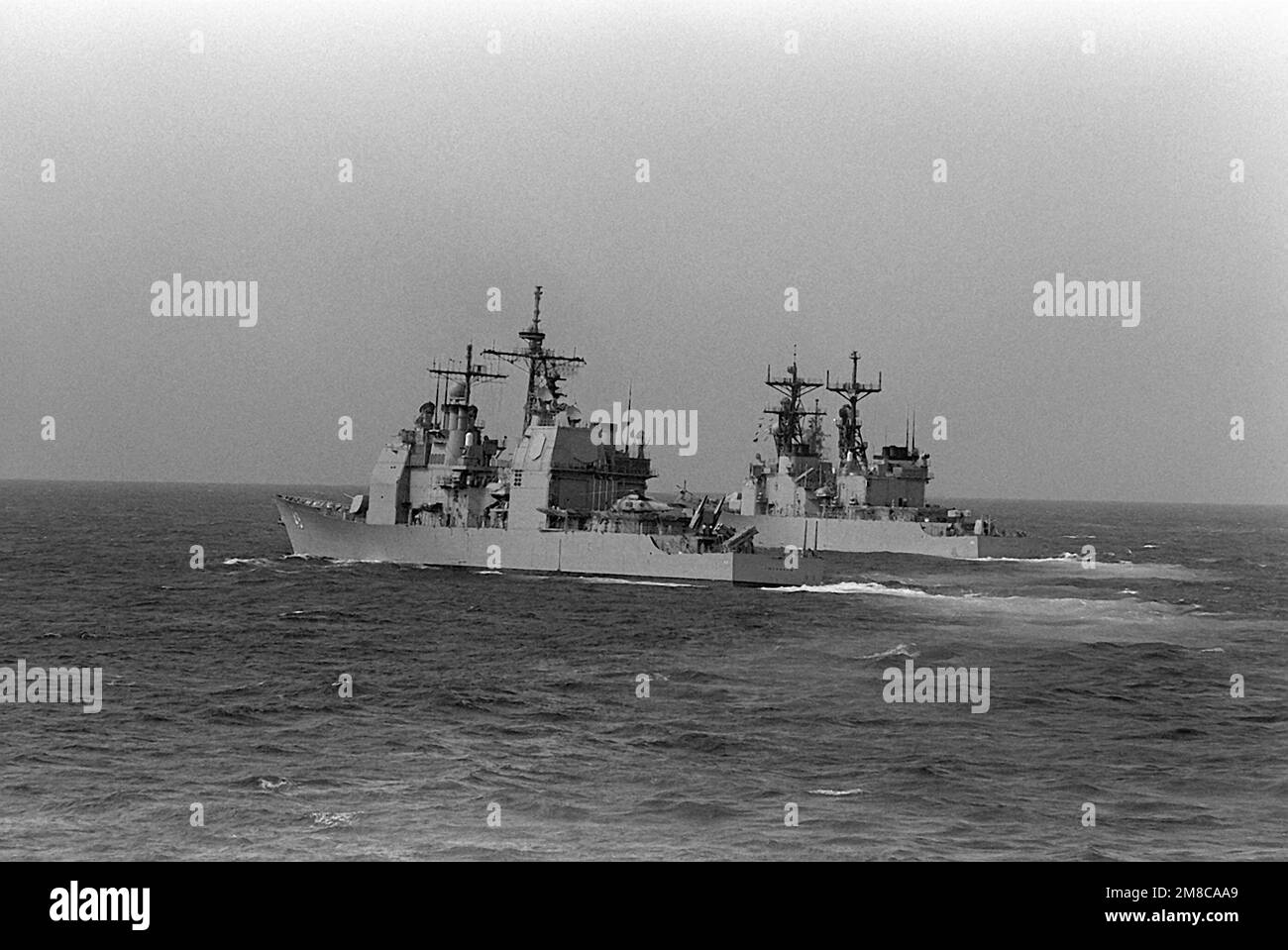 A port quarter view of the guided missile cruiser USS VINCENNES (CG-49 ...