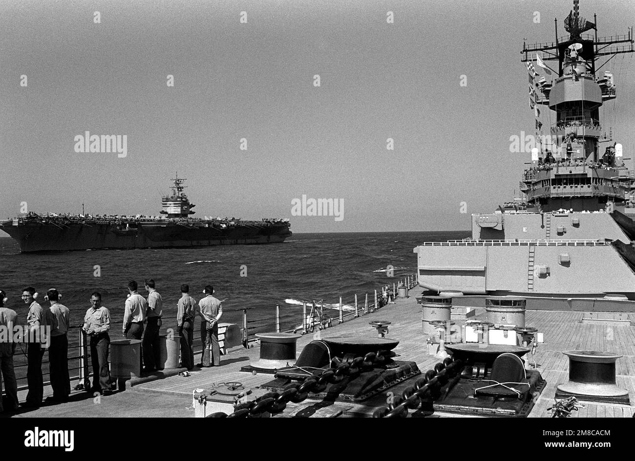 The nuclear-powered aircraft carrier USS ENTERPRISE (CVN-65) steams ...